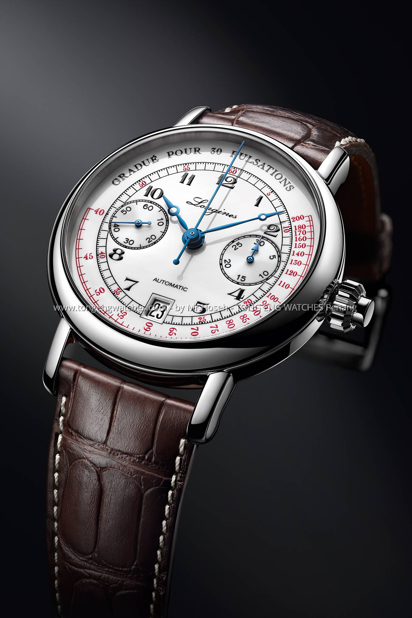 Longines Heritage Pulsometer Mono Pushpiece Chronograph L28014232