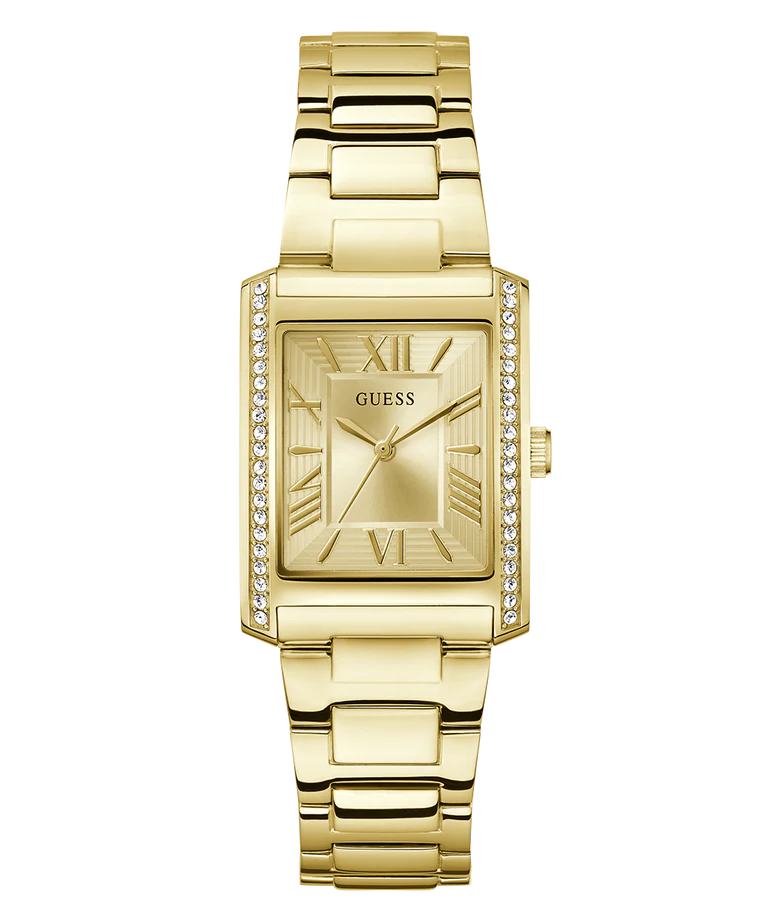 GUESS Tank Ladies Gold Tone Analog 27mm Watch GW0874L4
